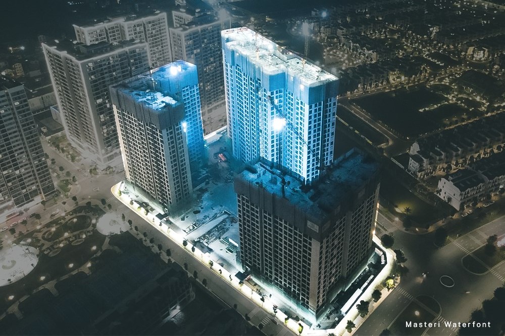 Liên tục cập nhật: Hình ảnh tiến độ thi công dự án Masteri Waterfront
